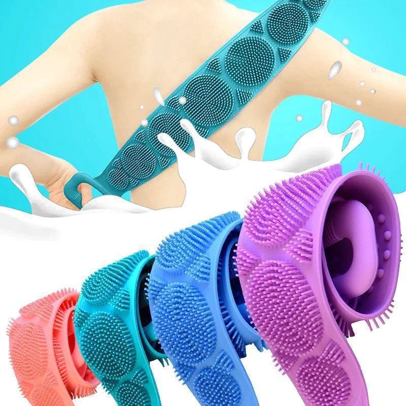 Rubber Band Body Scrub Silicone Scrubber for Shower – Glow Bazar